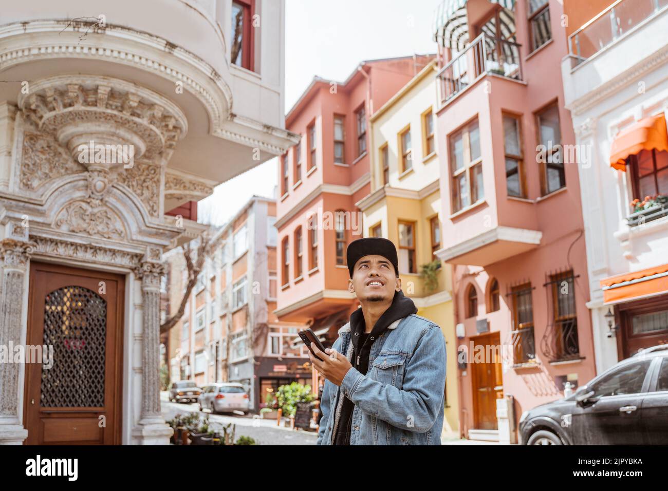 Male tourist exploring historic hi-res stock photography and images - Alamy
