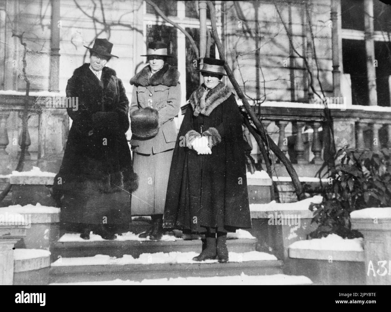 Three employees of the American Red Cross in Trier, Germany, in ...