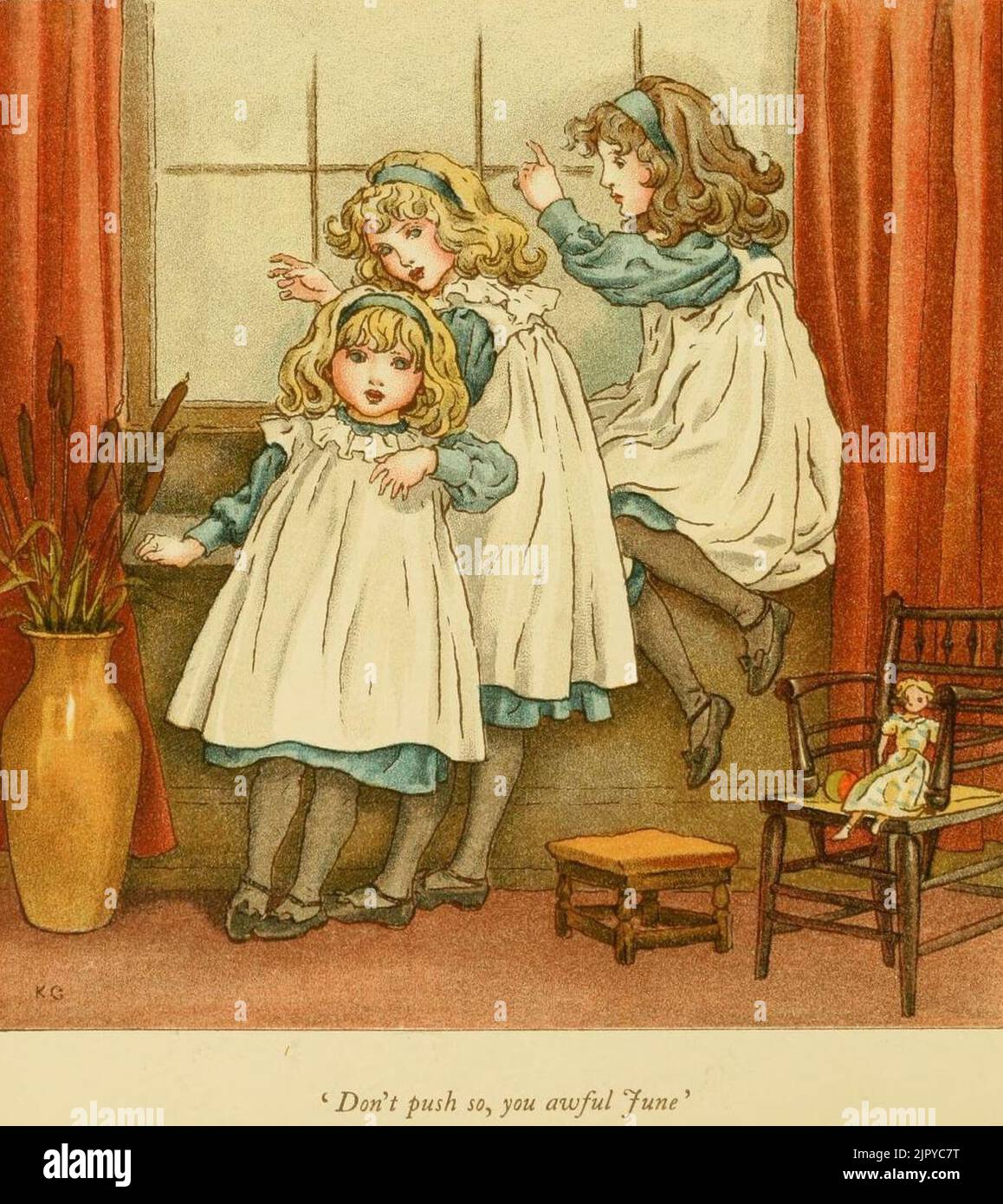 Three little girls called April, May, and June Stock Photo - Alamy