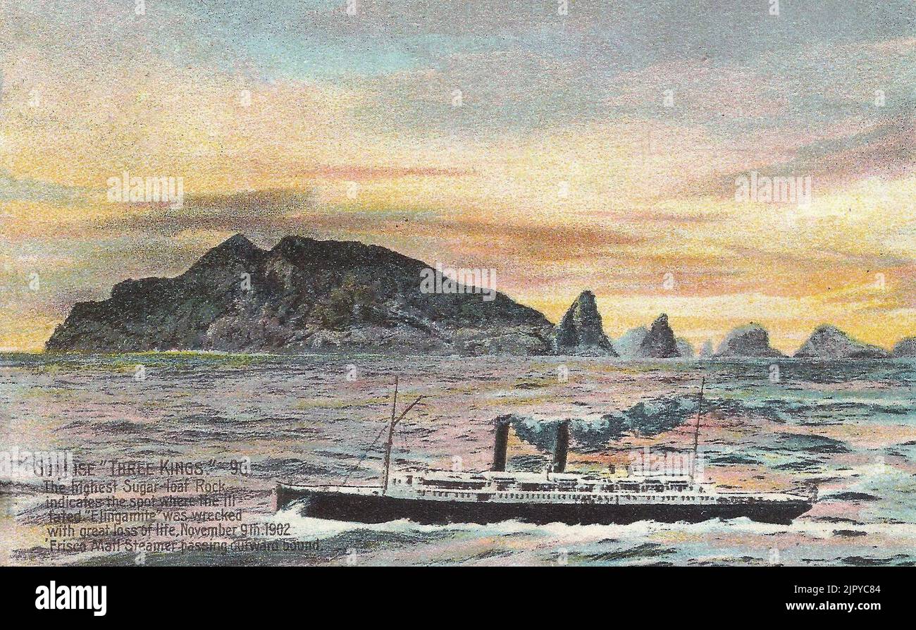 Three Kings Islands-Elingamite wrecked 1902 Stock Photo - Alamy