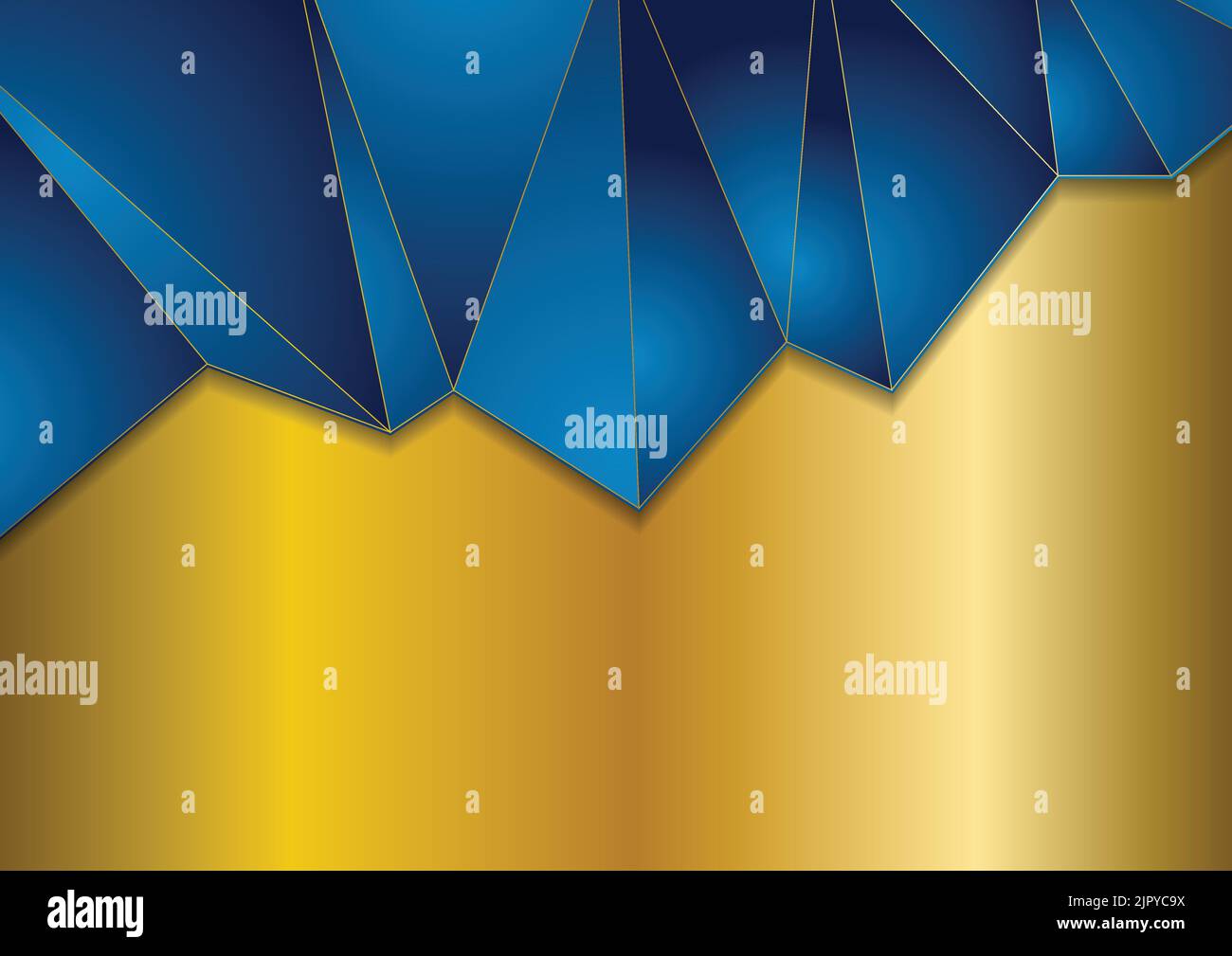 Abstract blue and bronze color polygonal background. Vector geometric ...