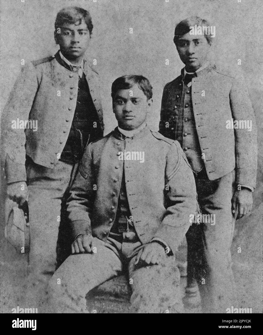 Three Princes of Hawaii at San Mateo without caps (restored Stock Photo ...
