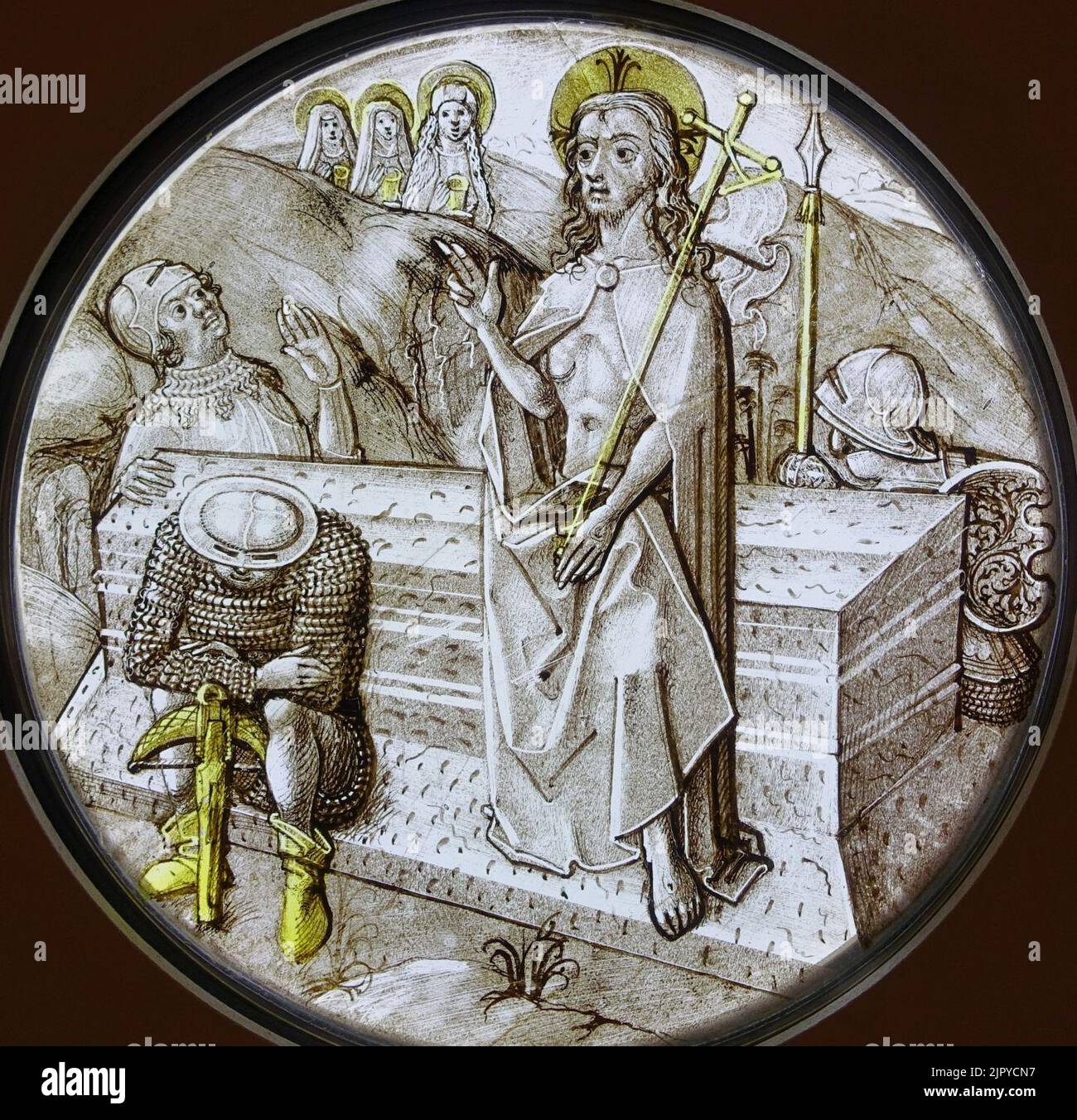 Three Roundels with Scenes from the Life of Christ, 3. The Resurrection ...