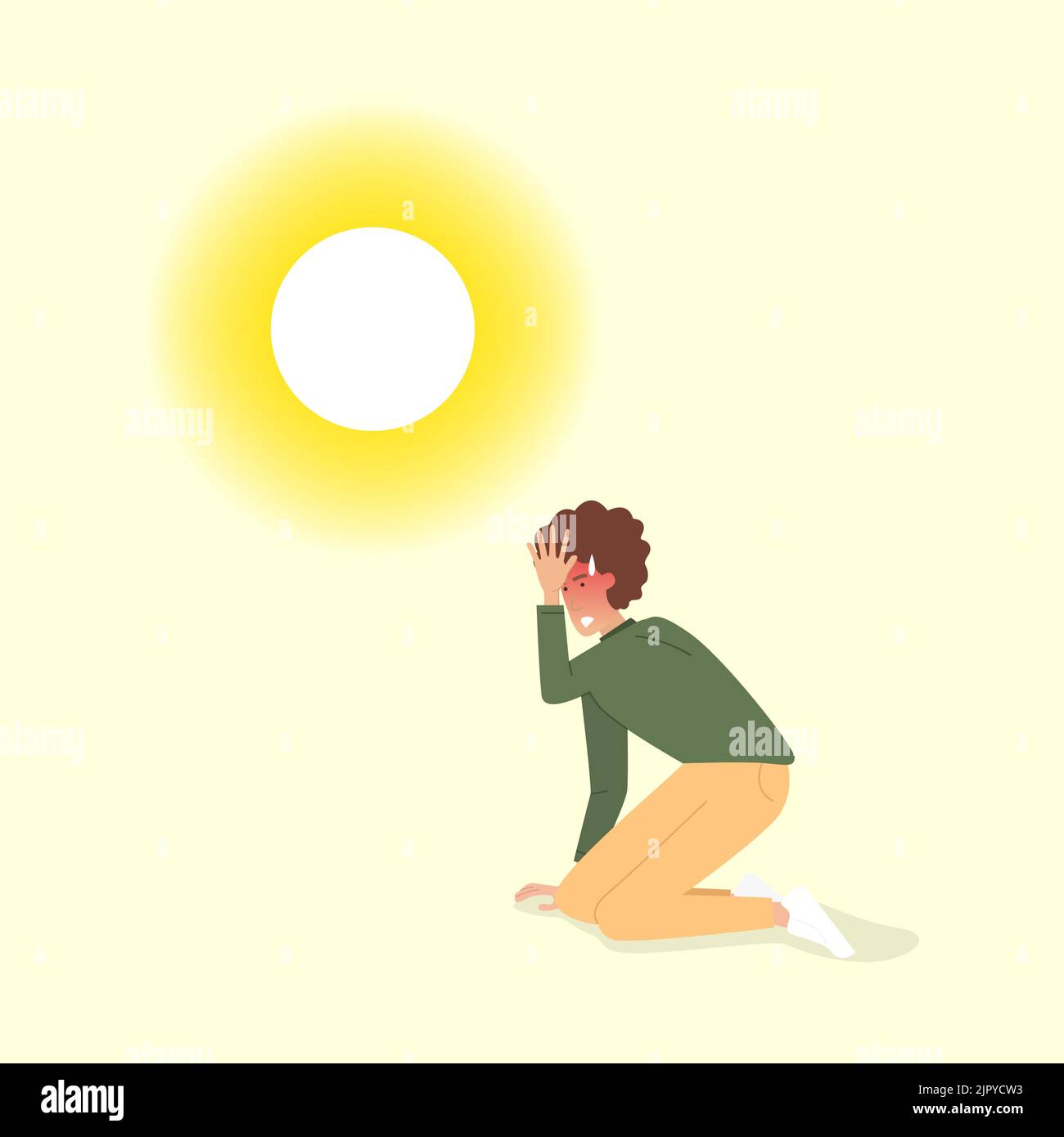 Sunburn Stock Vector Images Alamy