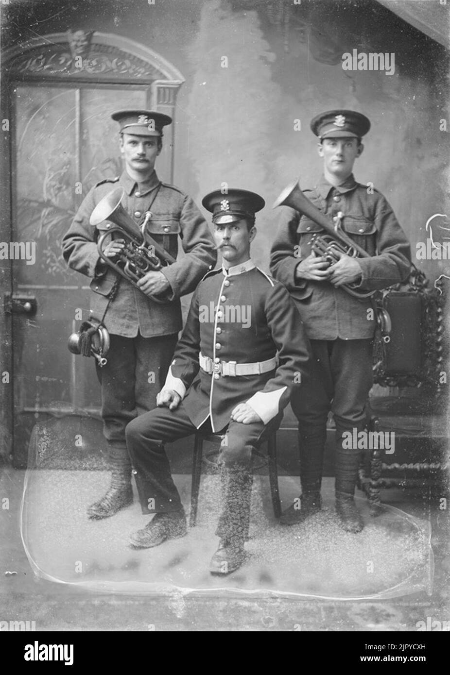 Three soldiers of the welsh regiment (3891072 Stock Photo - Alamy
