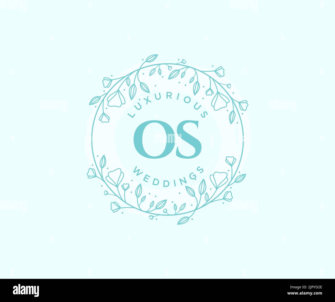 OS Initials letter Wedding monogram logos template, hand drawn modern ...
