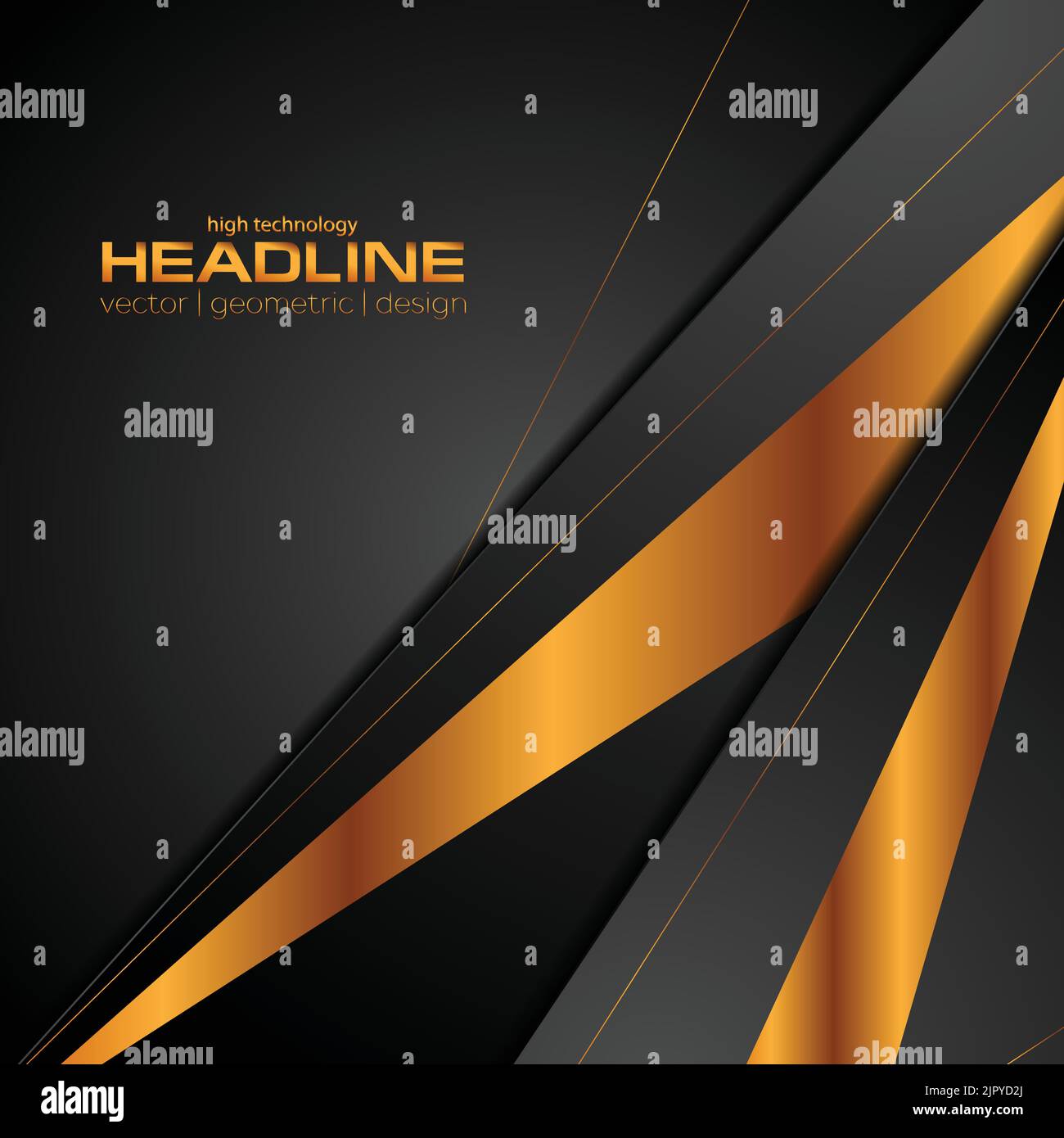Black and bronze colors abstract corporate design. Vector background ...