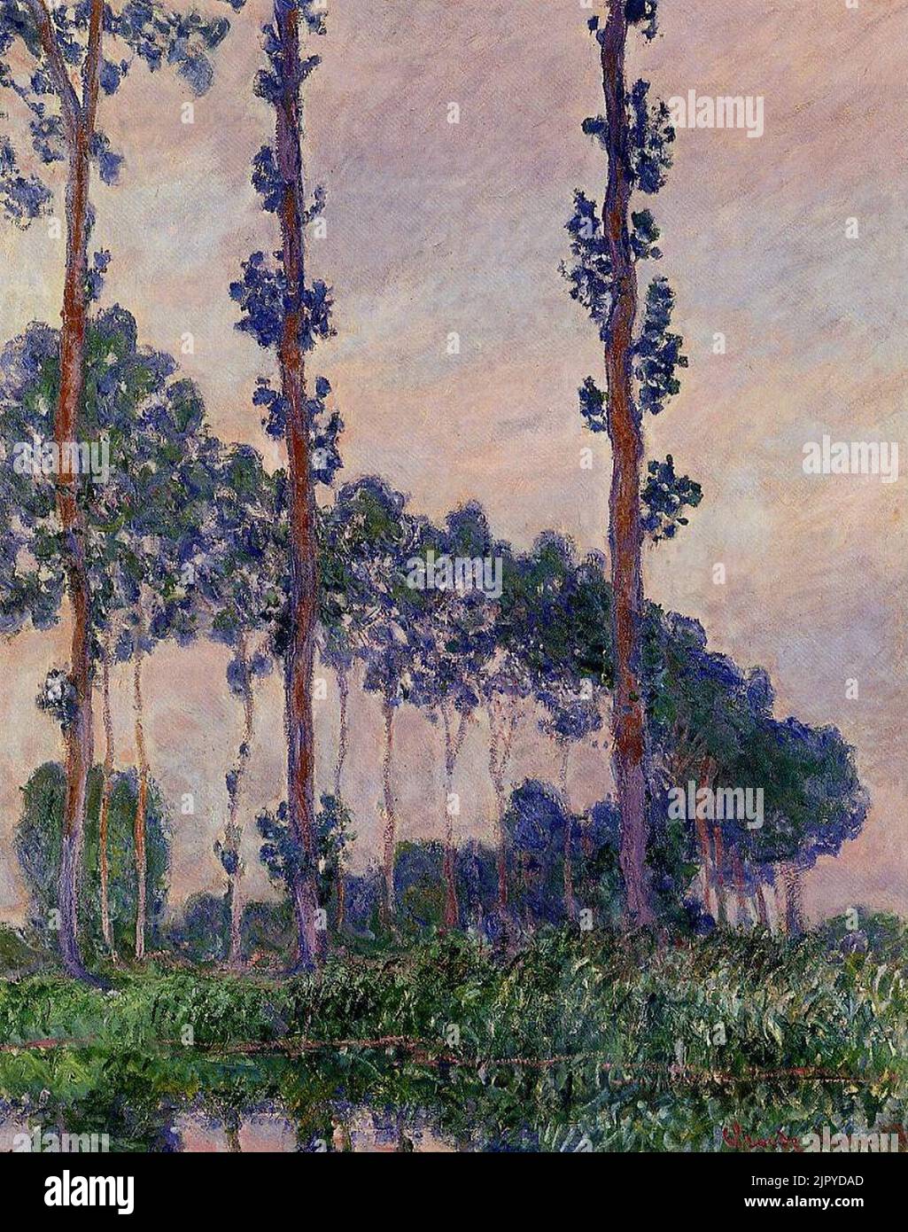 Three Trees in Grey Weather 1891 Claude Monet Stock Photo - Alamy