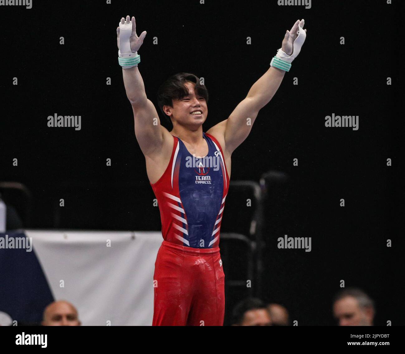 August 20, 2022: Asher Hong of Cypress Academy smiles after his ring ...