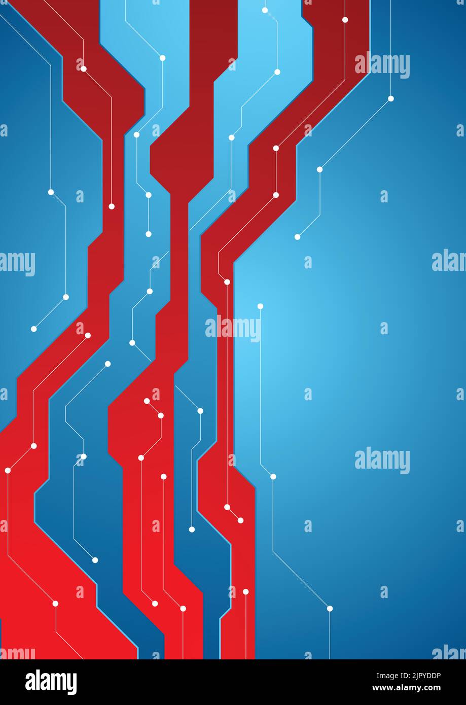 Modern circuit board red Stock Vector Images - Alamy