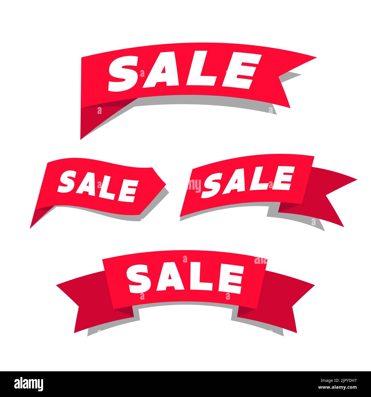 Sale red ribbon label. promotion banner vector Stock Vector Image & Art ...