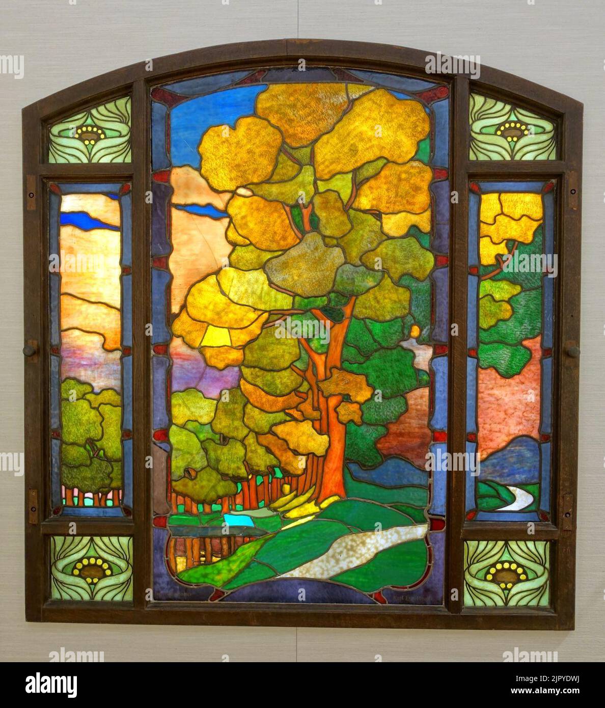 Three-part window by Hans Christiansen, Karl Engelbrecht, Hamburg, 1899 ...