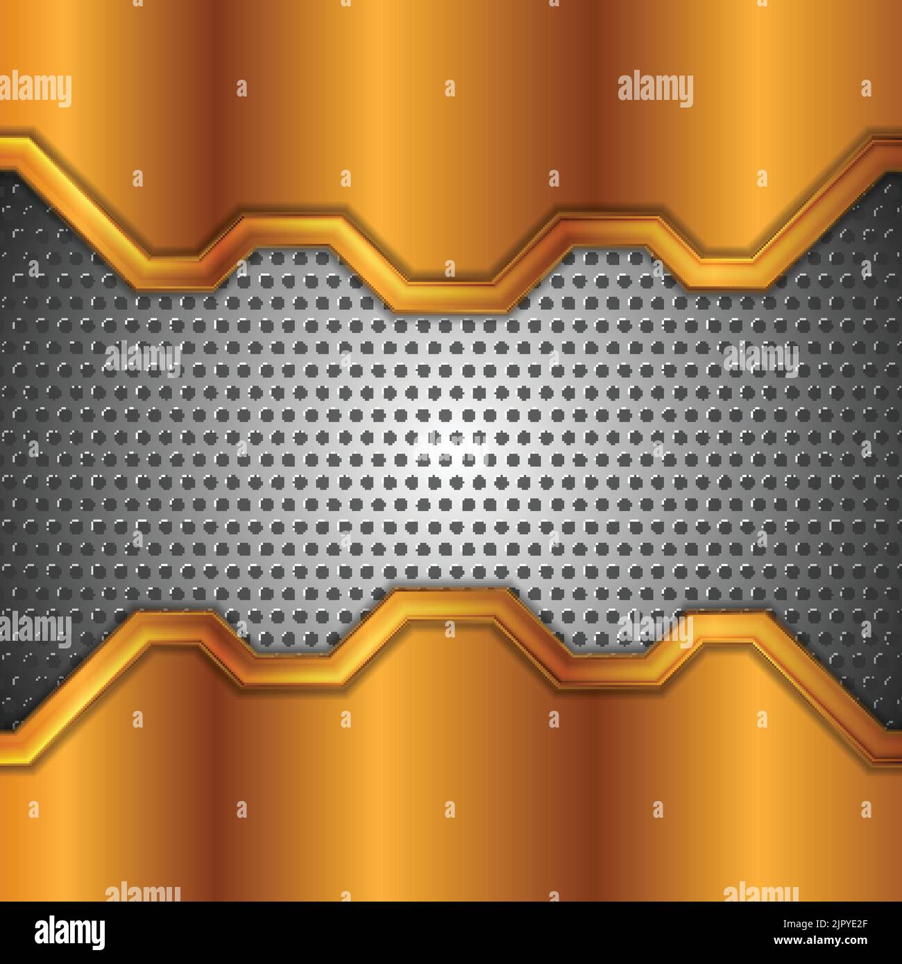 Bronze and grey metal tech perforated abstract background. Vector ...
