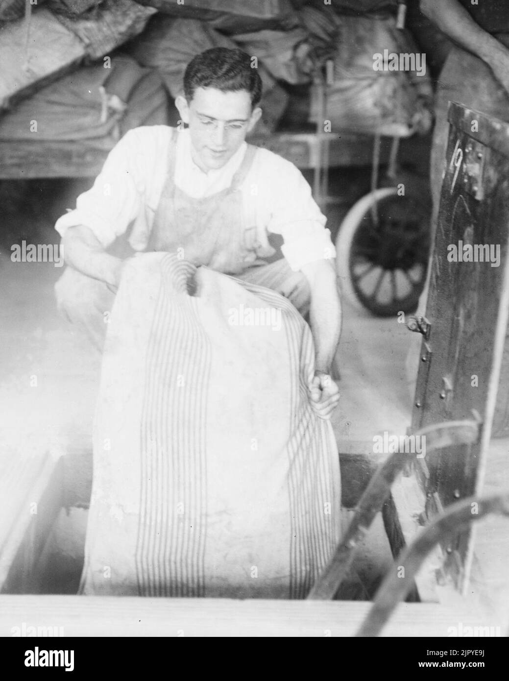 Through the hatch in 1910, from- ''Chuting'' mail - Grand Central Stock ...