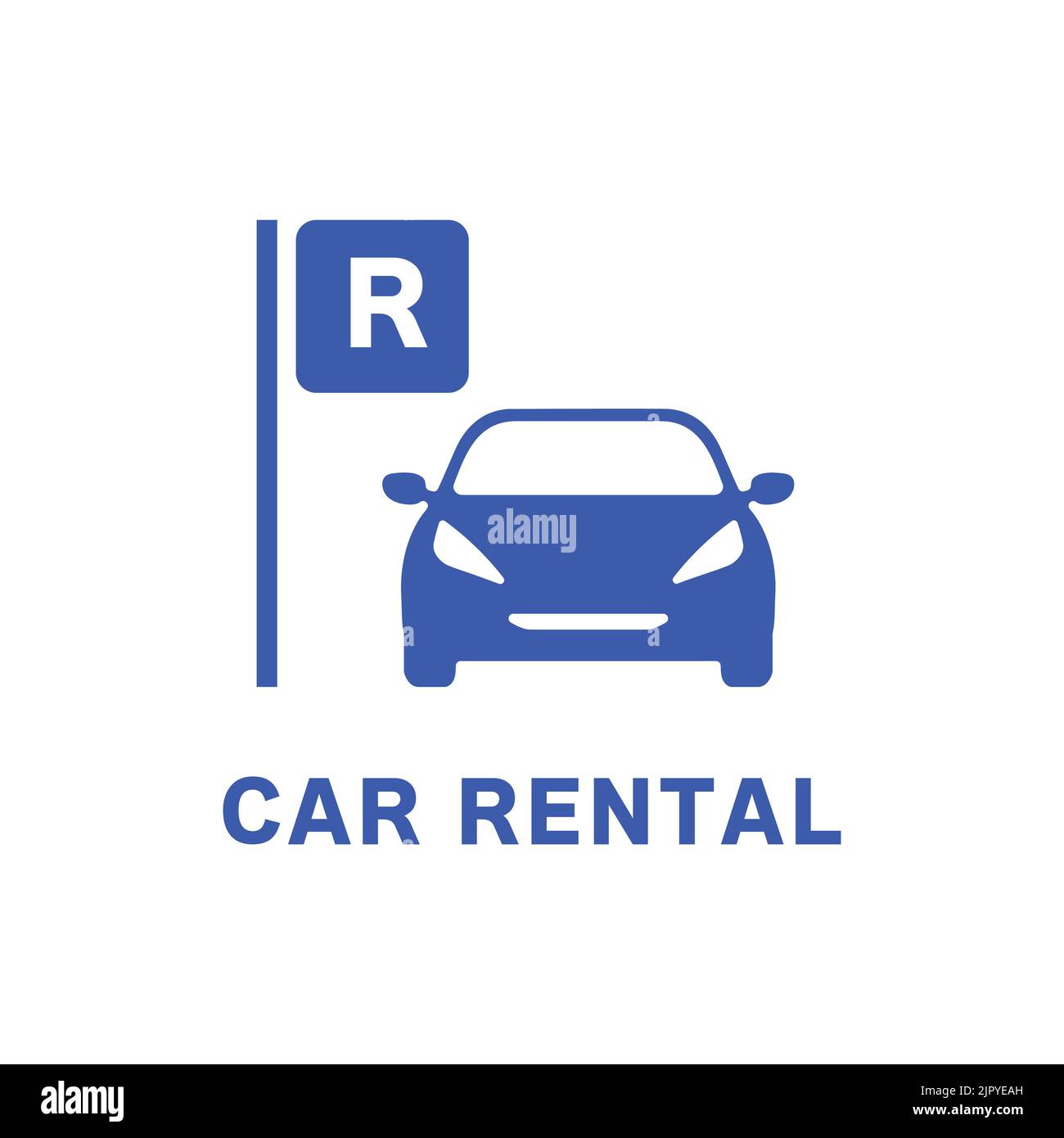Blue car rental sign vector Stock Vector Image & Art - Alamy