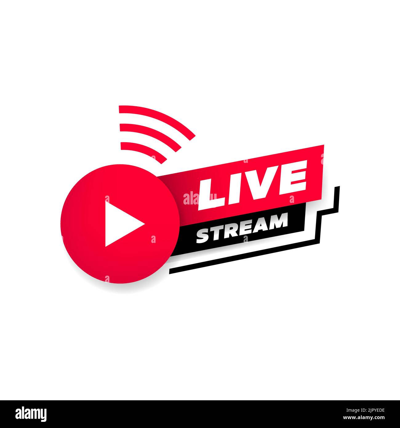 Live stream with play button icon symbol Stock Vector Image & Art - Alamy
