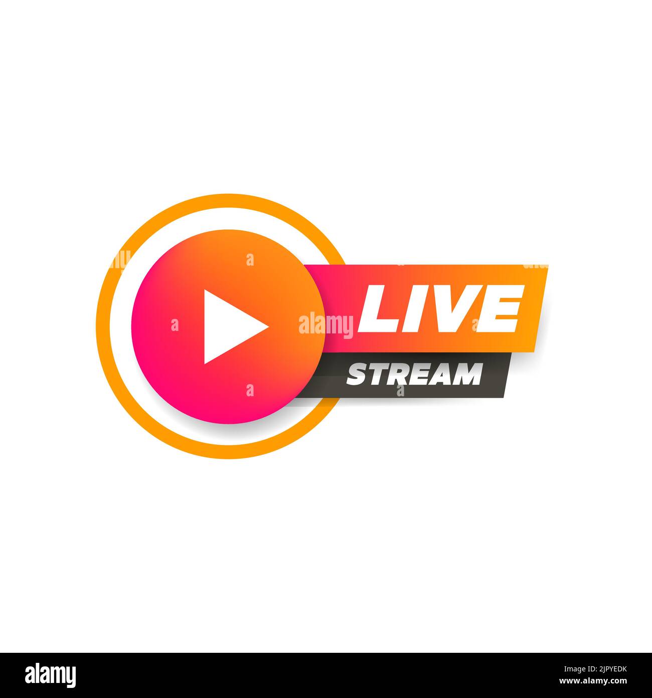 Live stream with play button icon symbol Stock Vector Image & Art - Alamy