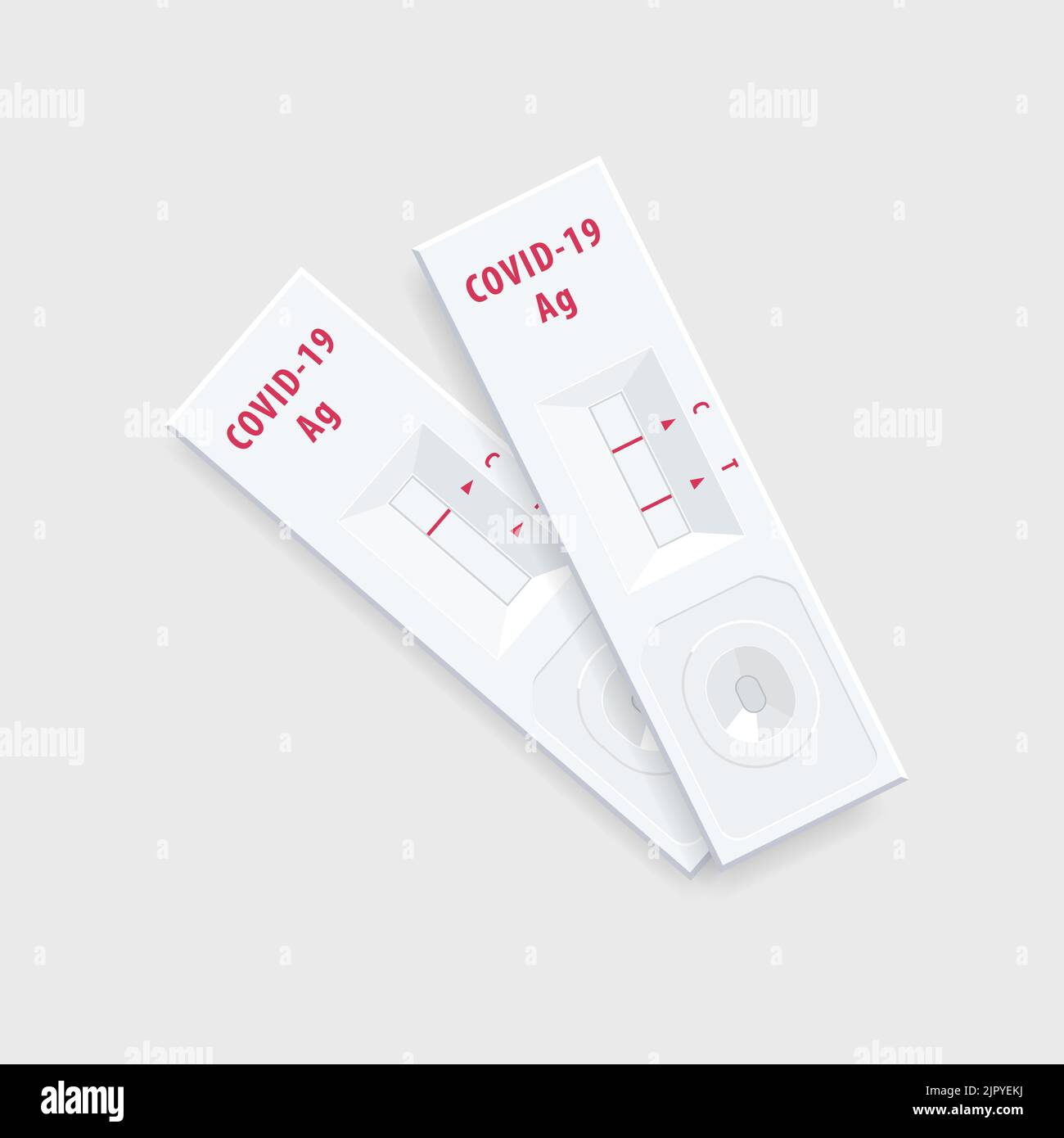 Antigen test kits (ATK) for COVID-19 vector Stock Vector Image & Art ...