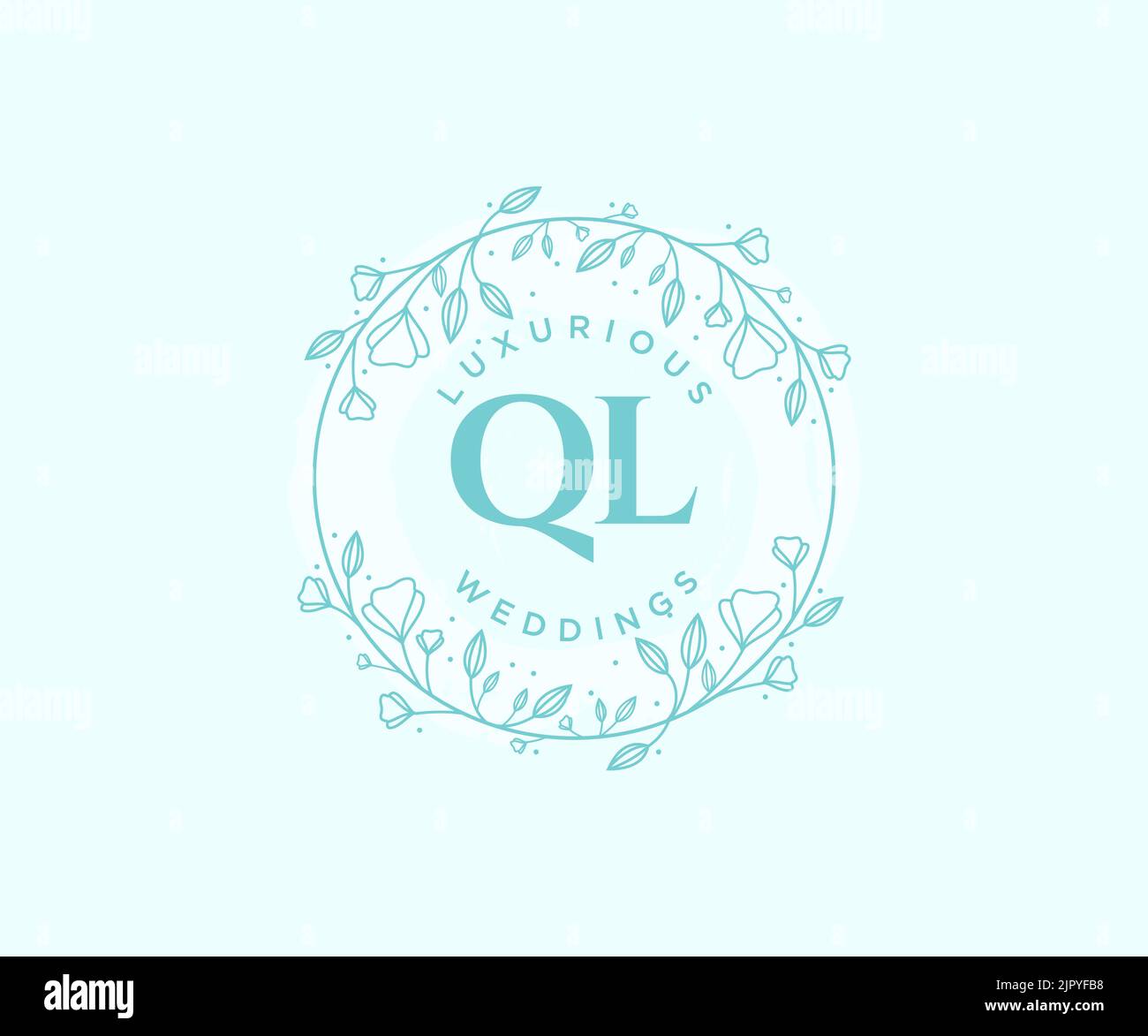 QL Initials letter Wedding monogram logos template, hand drawn modern ...