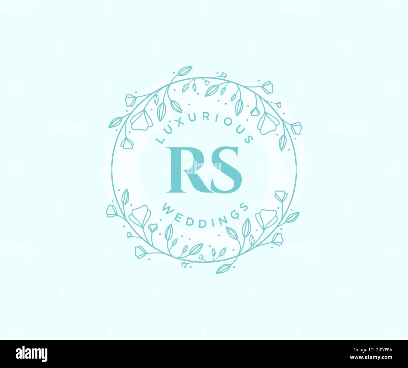 RS Initials letter Wedding monogram logos template, hand drawn modern ...