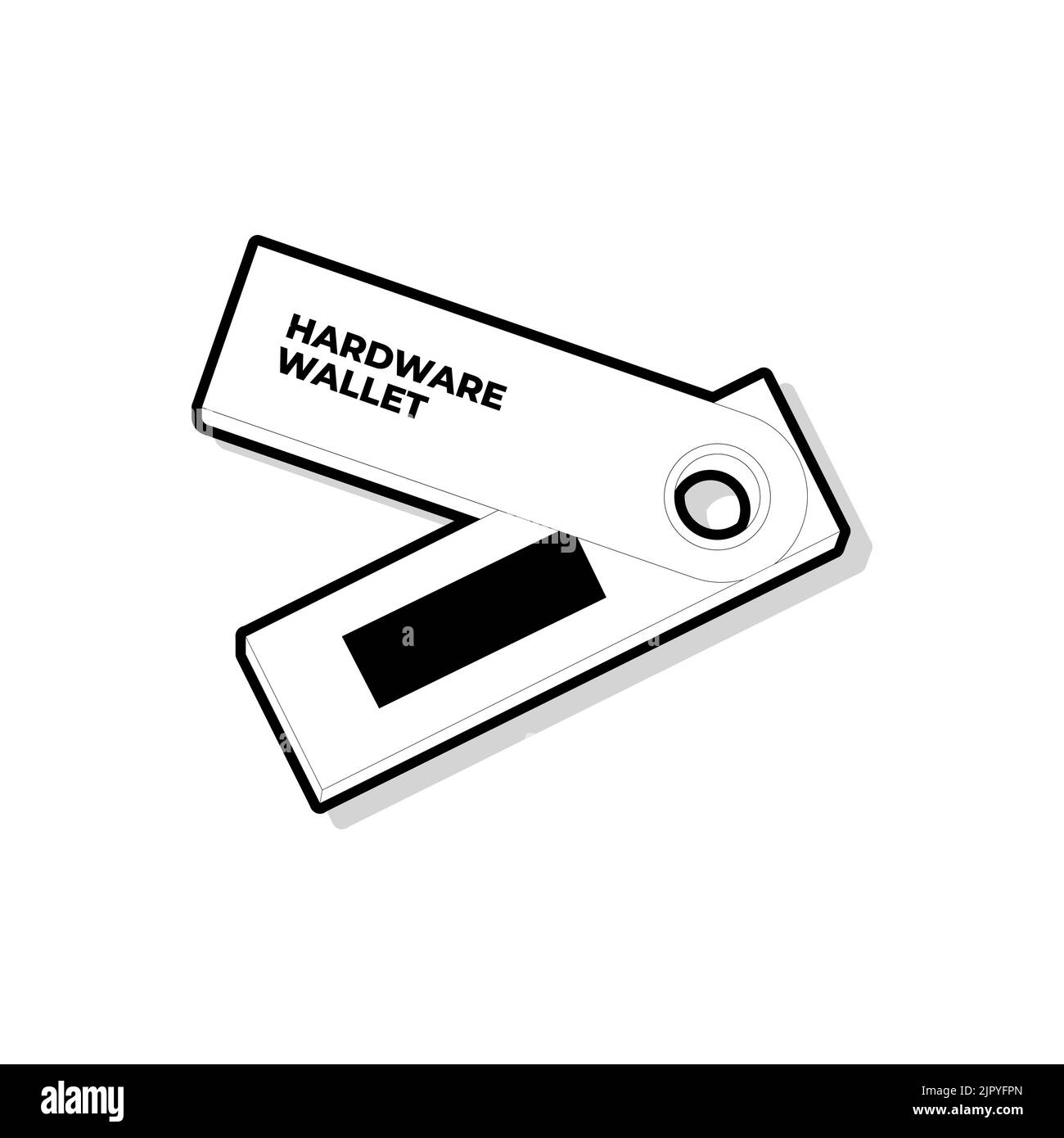 Hardware wallet symbol. Hardware cryptocurrency wallet flat vector ...