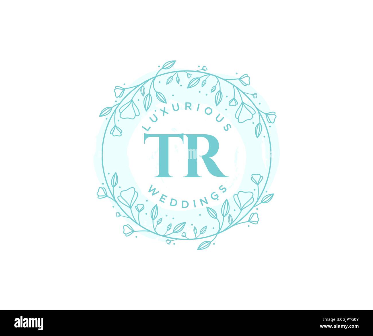 TR Initials letter Wedding monogram logos template, hand drawn modern ...