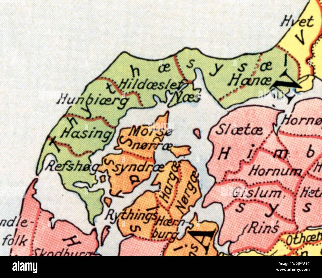 Thysyssel of denmark in medieval times (cropped Stock Photo - Alamy