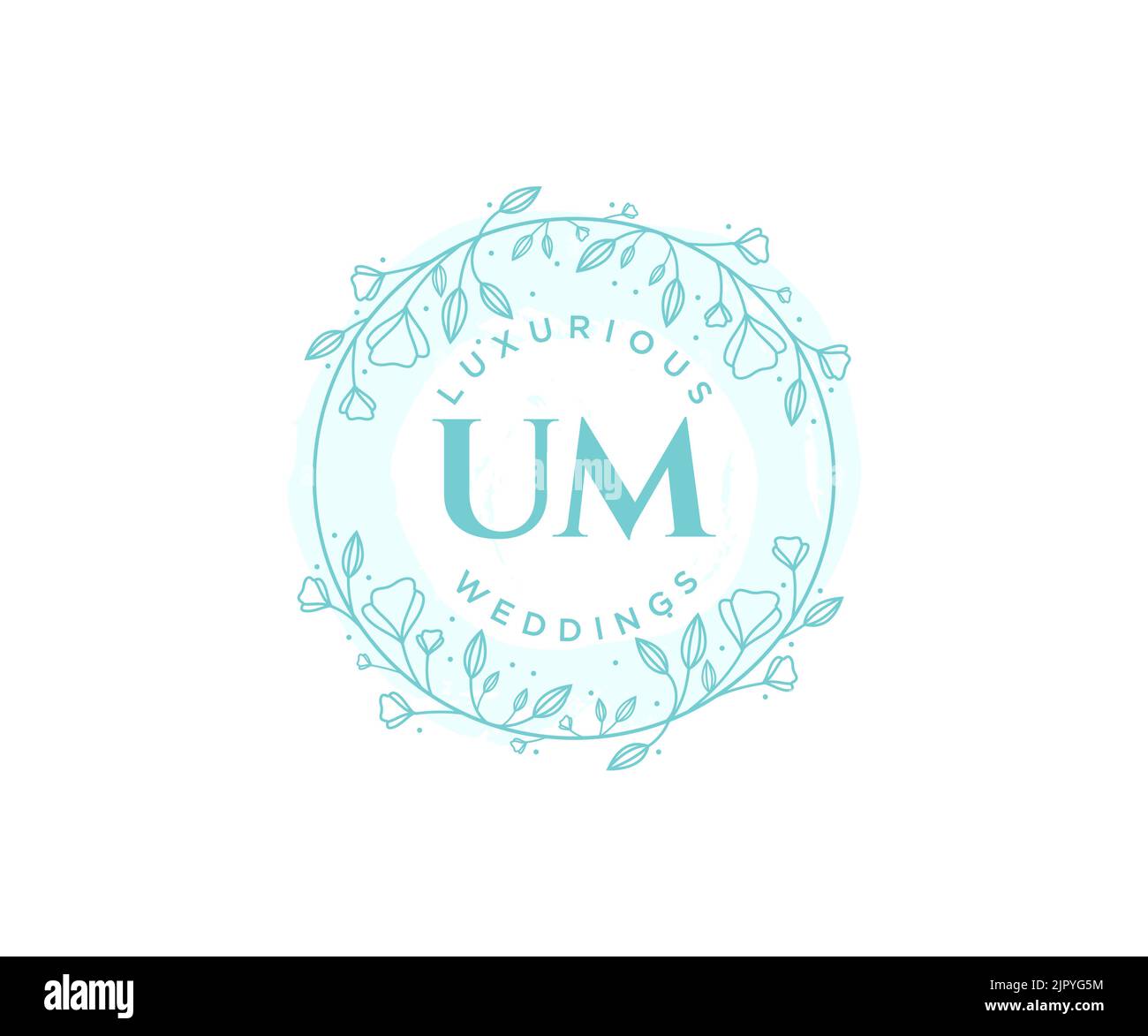UM Initials letter Wedding monogram logos template, hand drawn modern ...