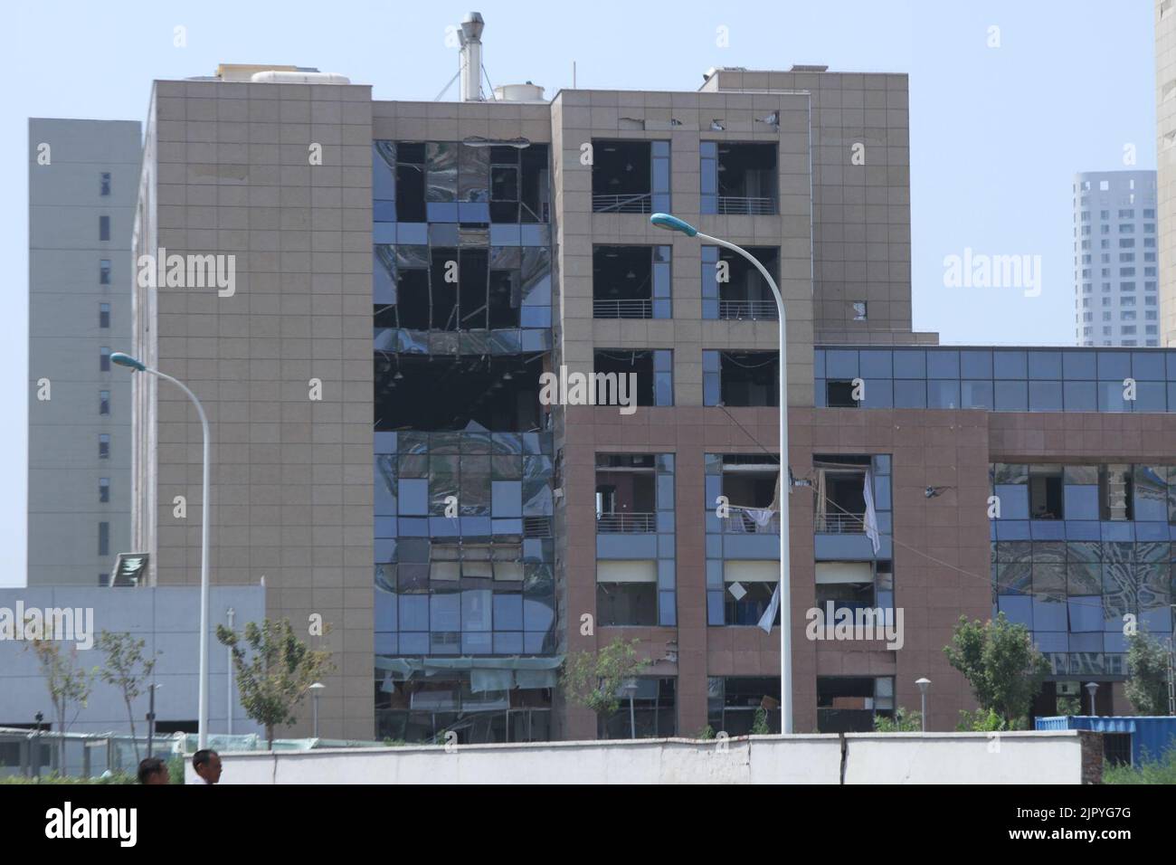 Tianjin explosion destroyed buildings (10 Stock Photo - Alamy