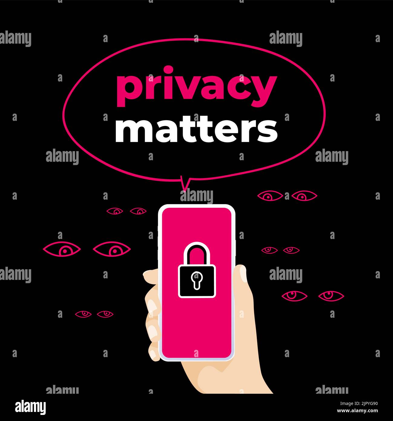 Privacy Matters. Smartphones and Privacy concept Stock Vector Image & Art - Alamy