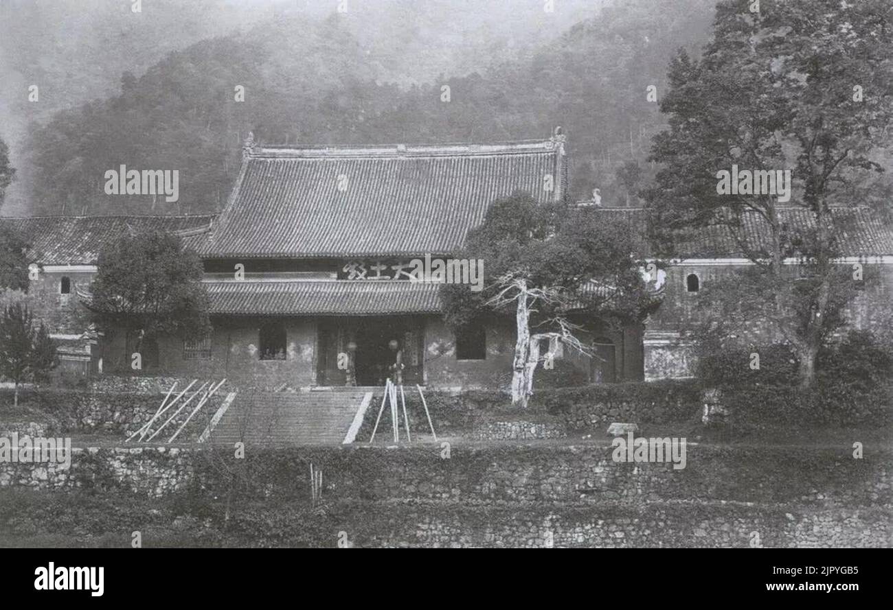 Tianwang Hall of Tiantong Temple in 1870s Stock Photo - Alamy