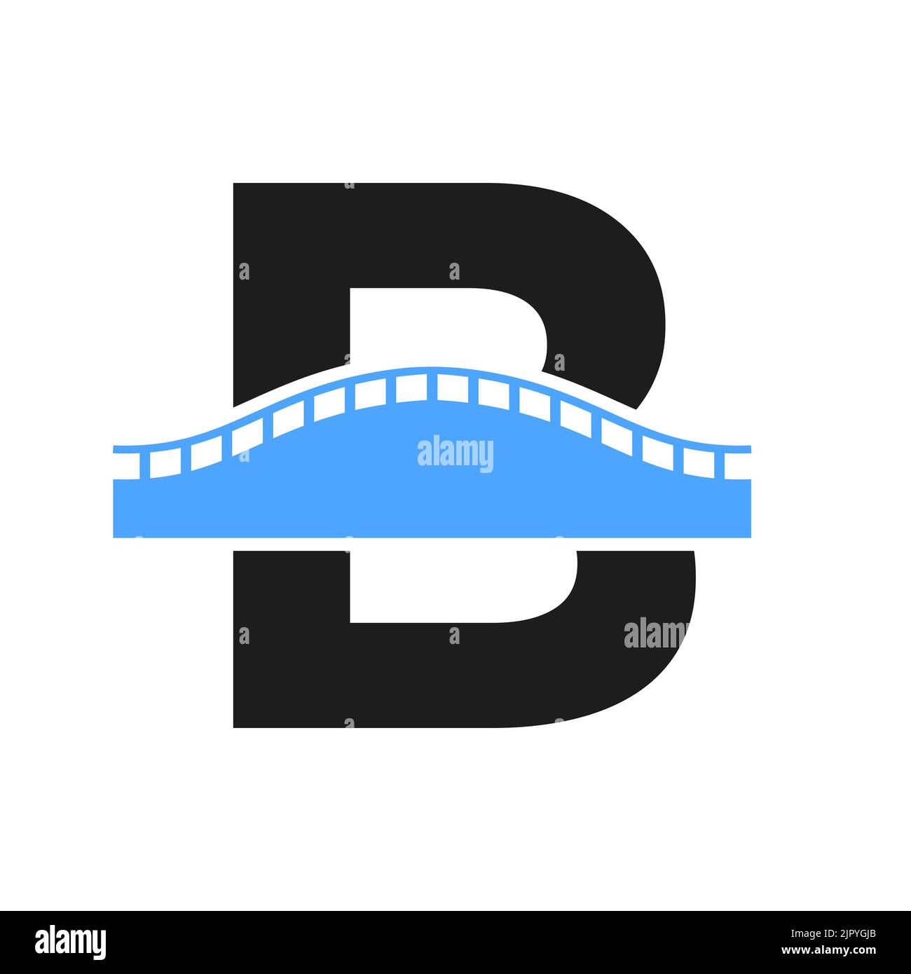 Letter B Bridge Logo for Transportation, Journey and Construction ...