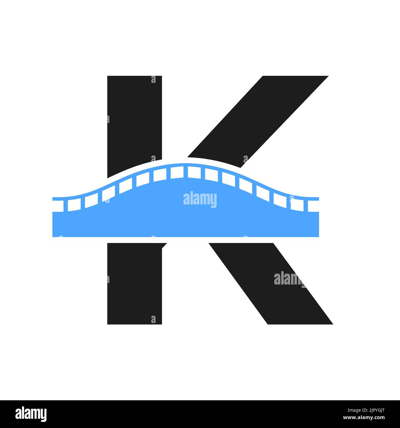 Letter K Bridge Logo for Transportation, Journey and Construction ...