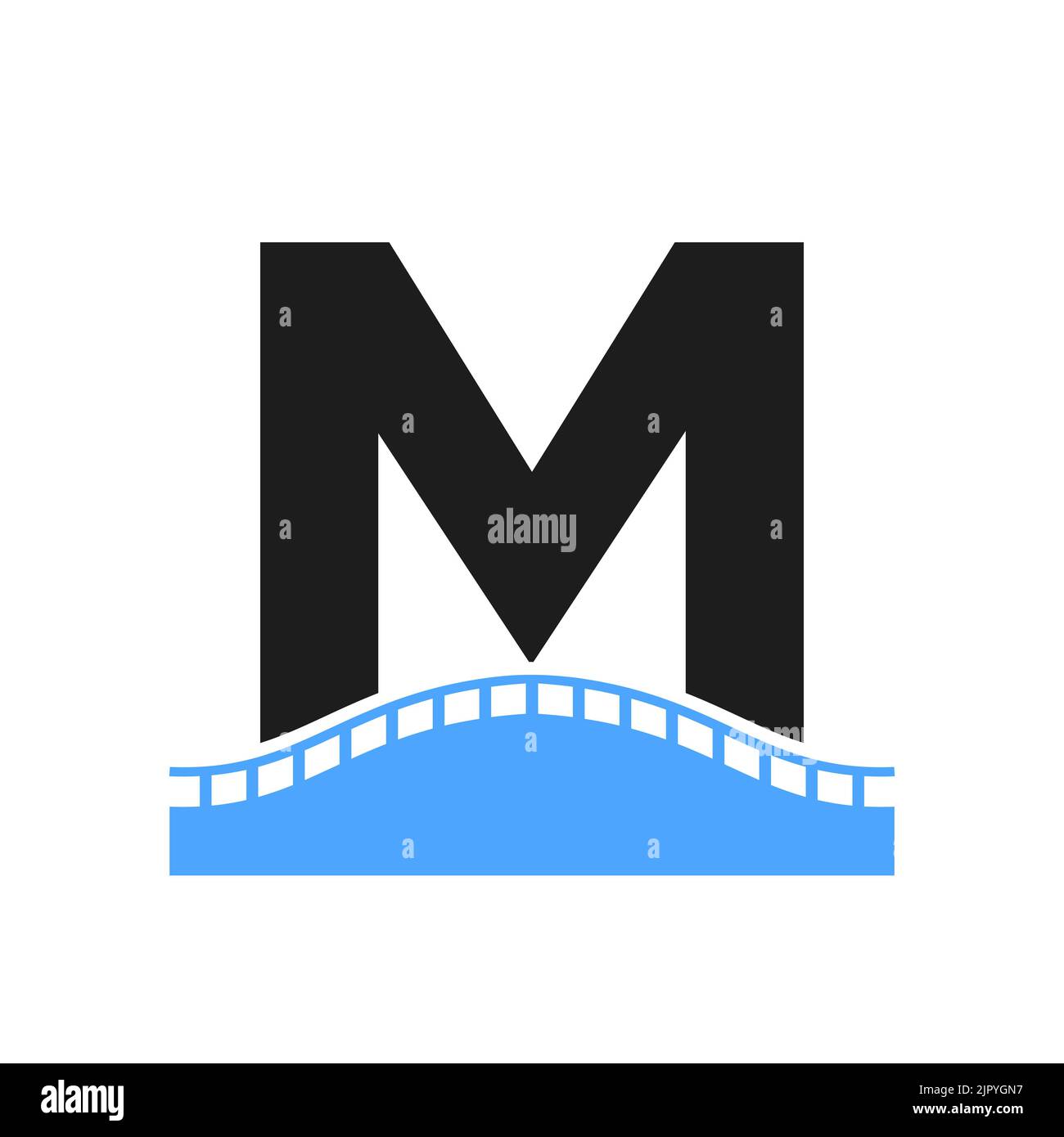 Letter M Bridge Logo for Transportation, Journey and Construction ...
