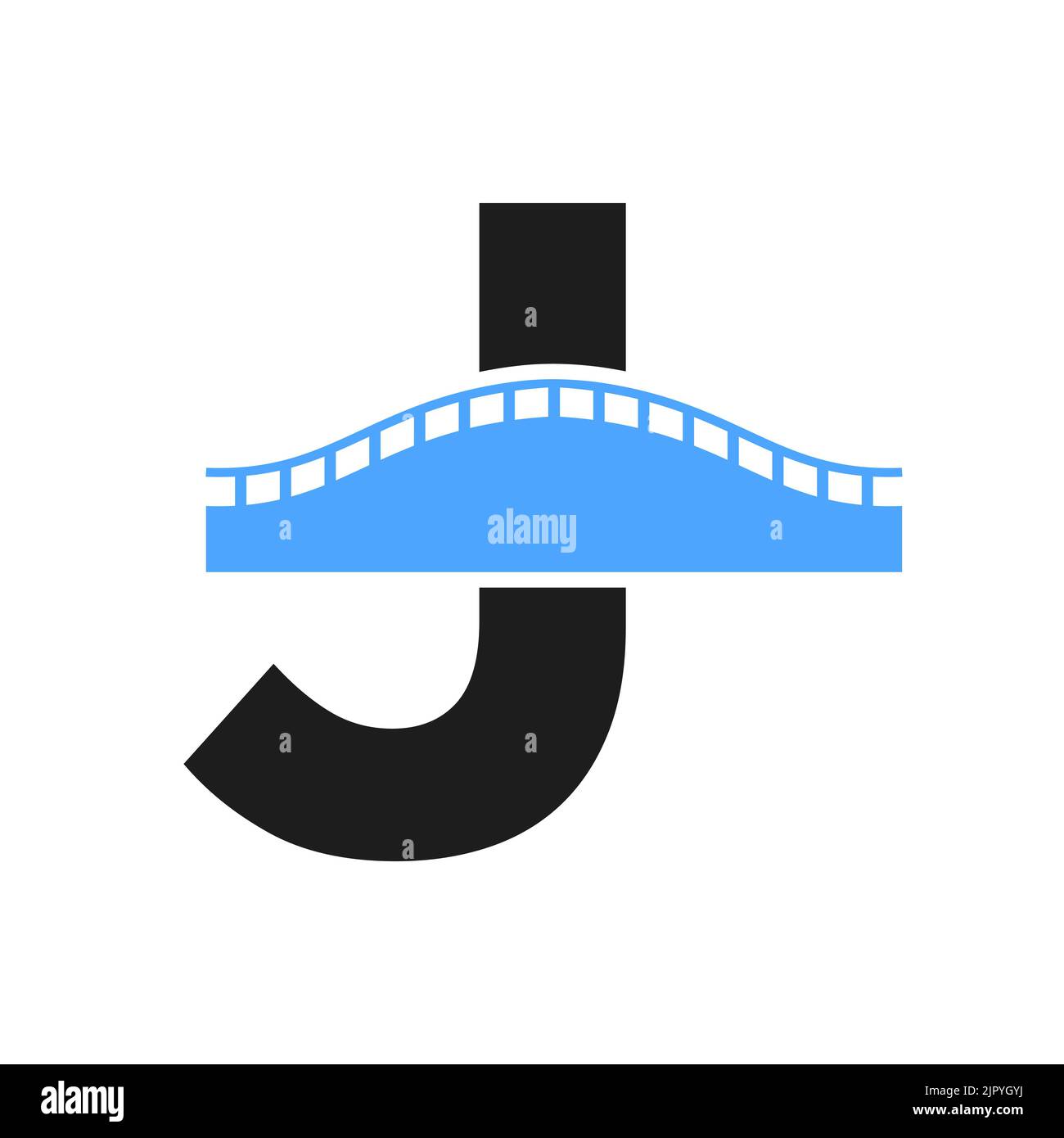 Letter J Bridge Logo for Transportation, Journey and Construction Business Vector Template Stock ...