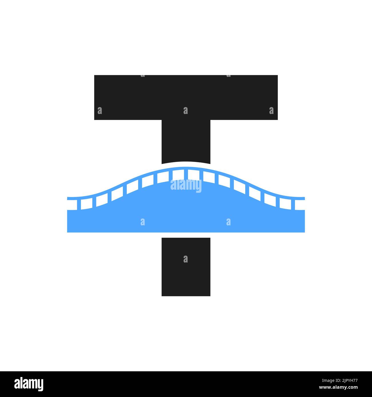 Letter T Bridge Logo for Transportation, Journey and Construction ...