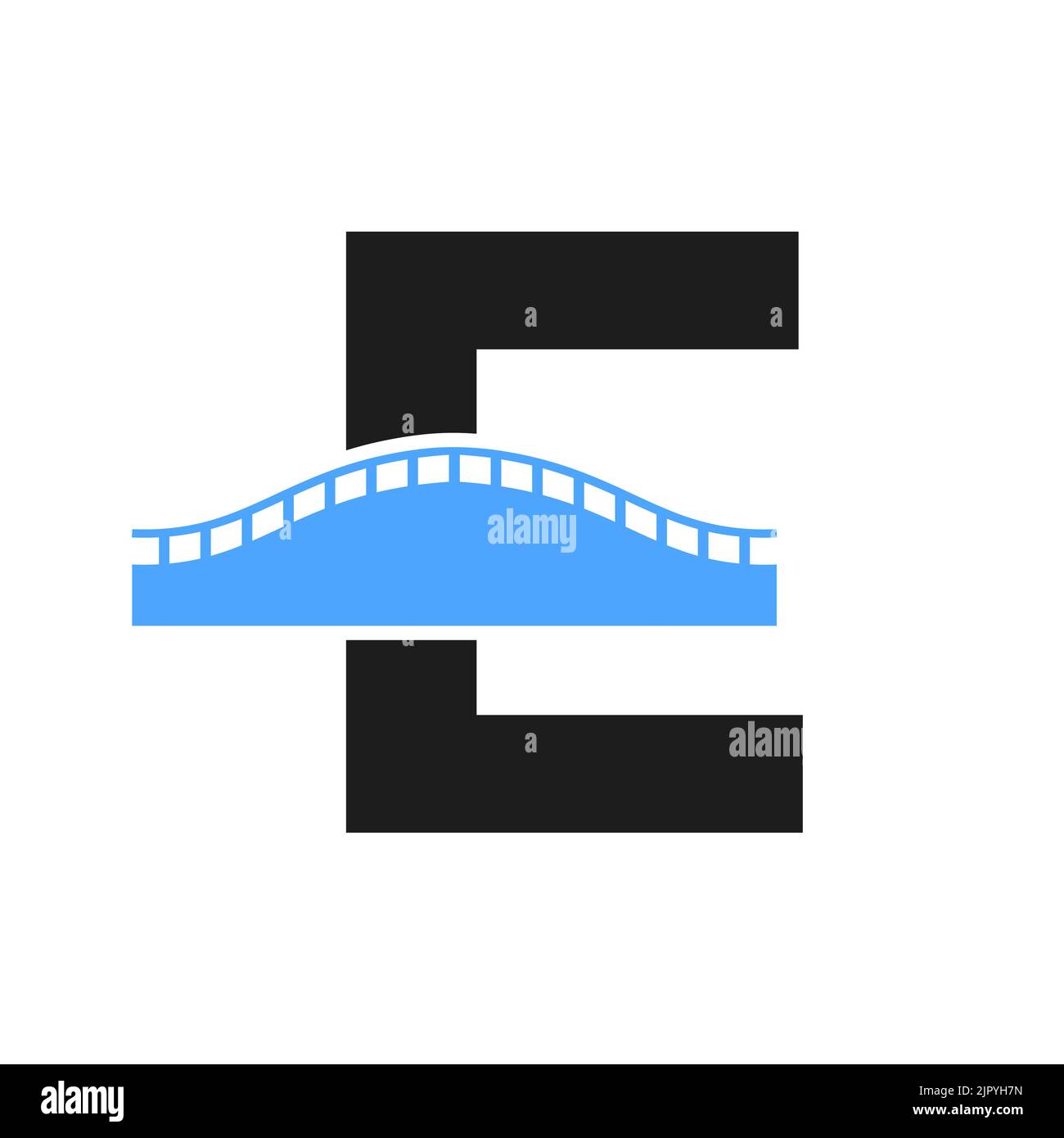 Letter E Bridge Logo for Transportation, Journey and Construction ...