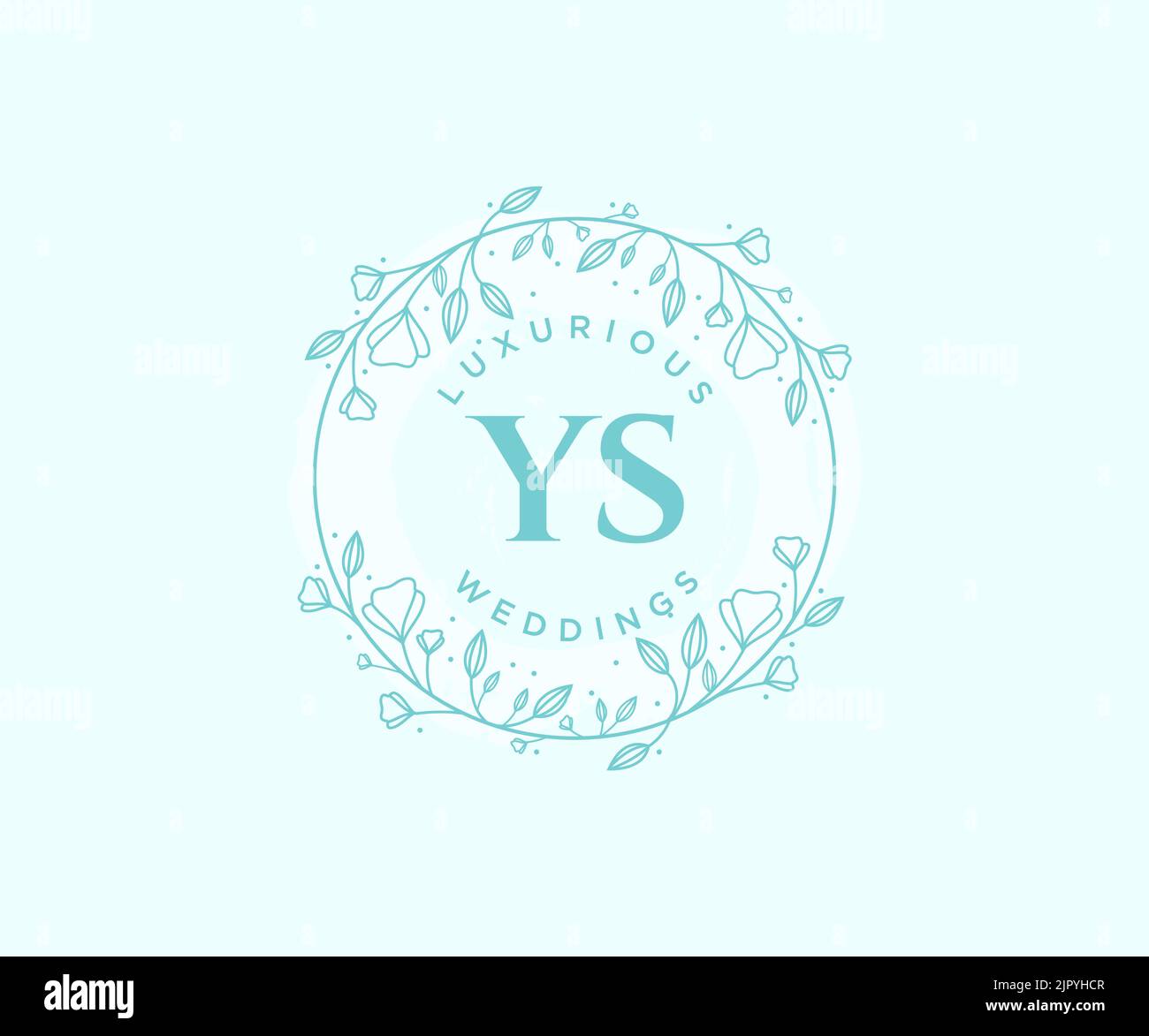 YS Initials letter Wedding monogram logos template, hand drawn modern ...