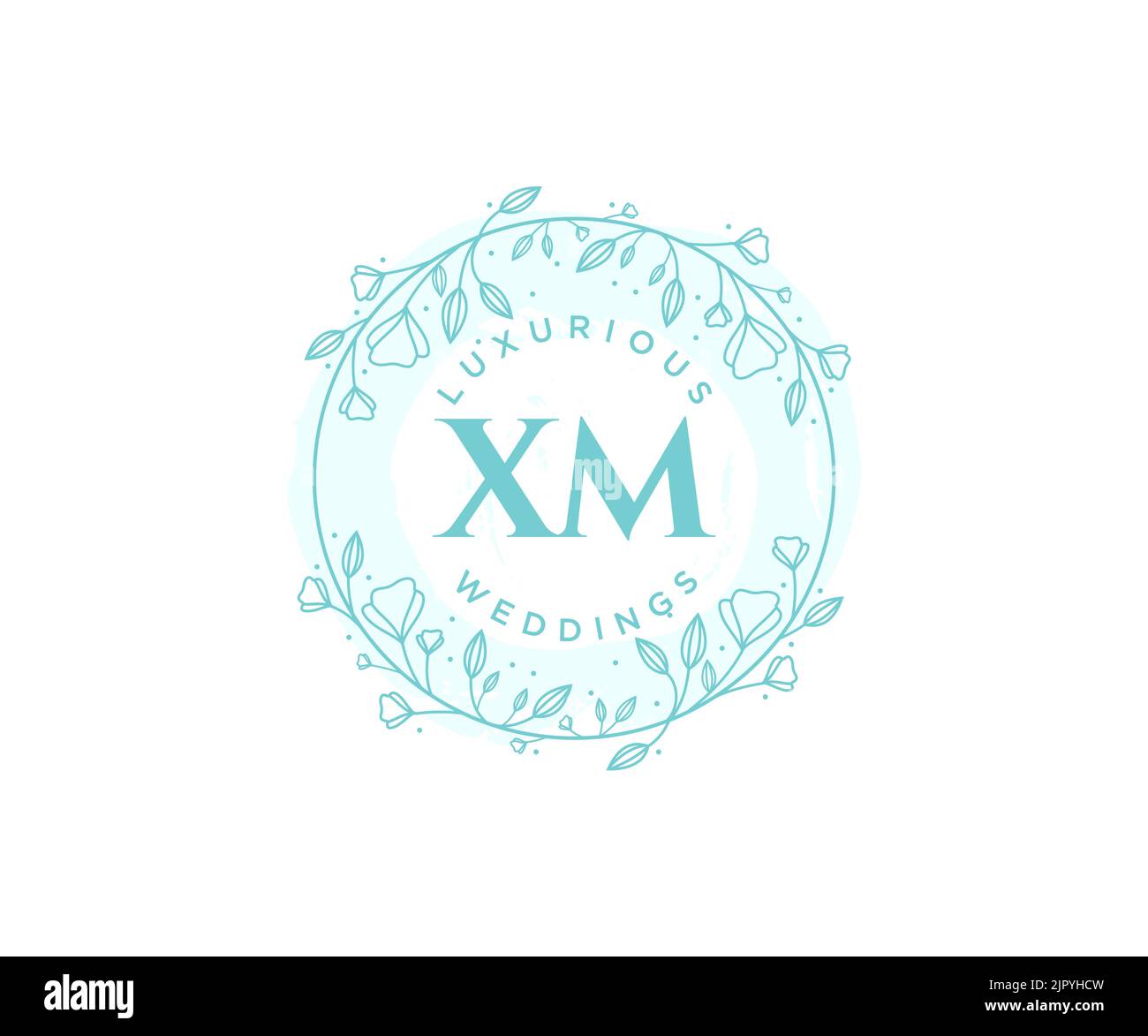 XM Initials letter Wedding monogram logos template, hand drawn modern ...