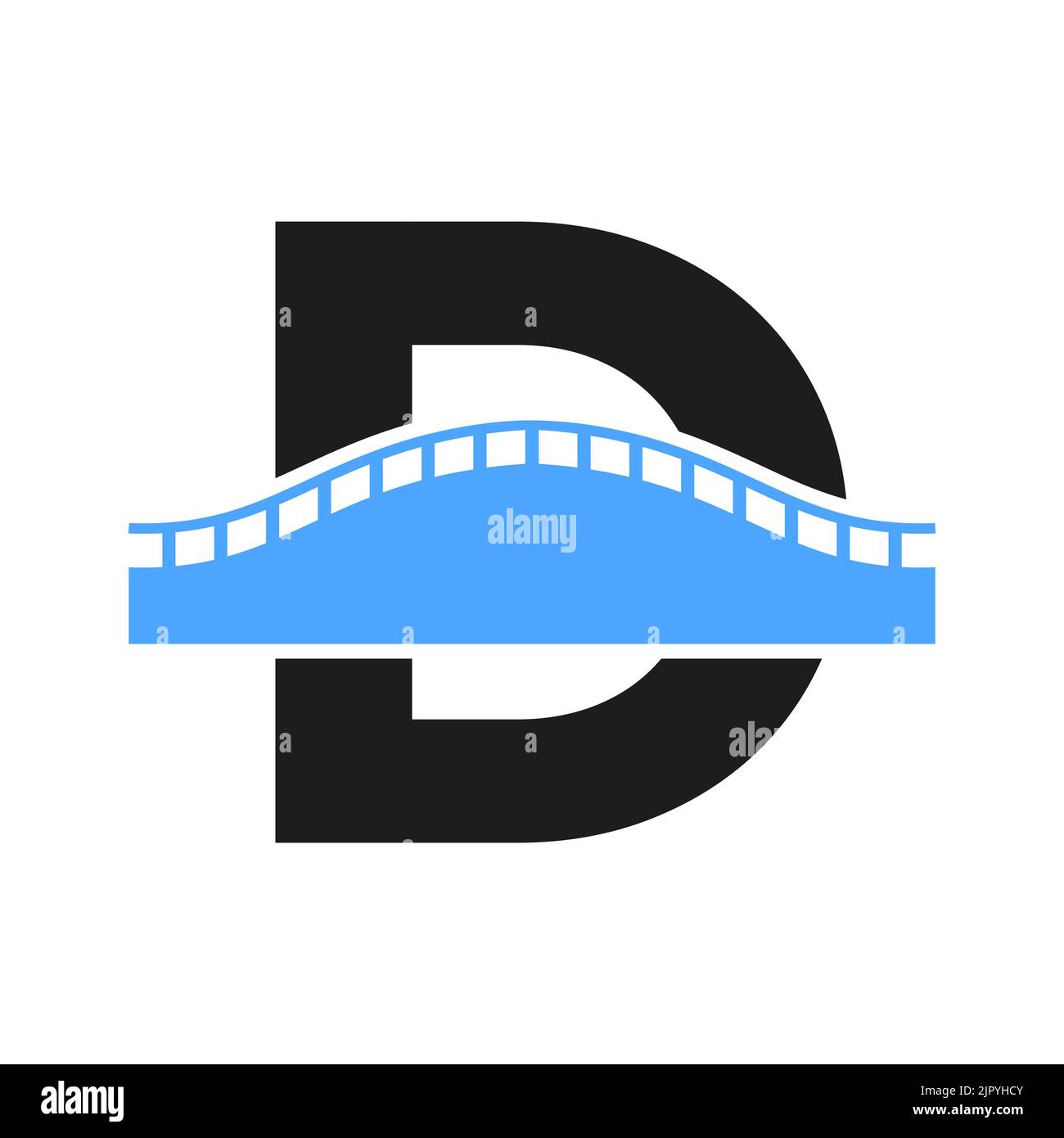 Letter D Bridge Logo for Transportation, Journey and Construction ...