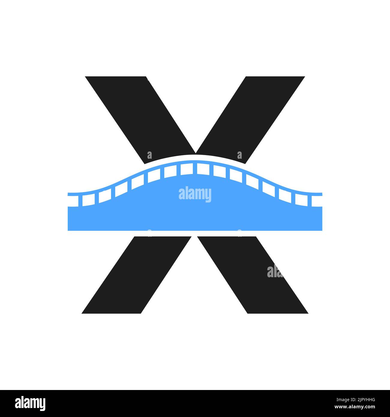 Letter X Bridge Logo for Transportation, Journey and Construction ...