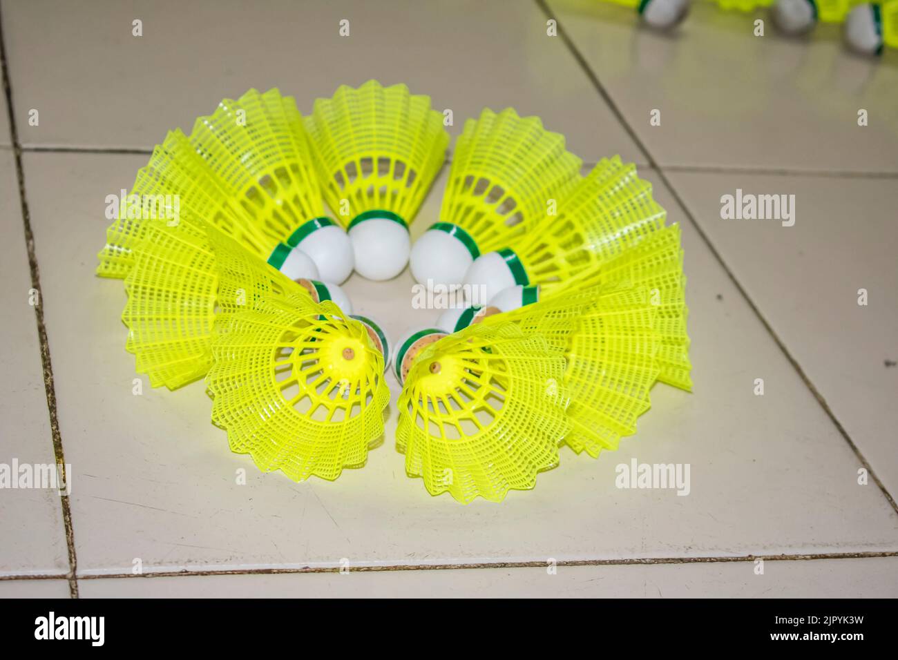 Plastic Badminton Ball,Yellow Ball,On Black Background,Texture Stock ...