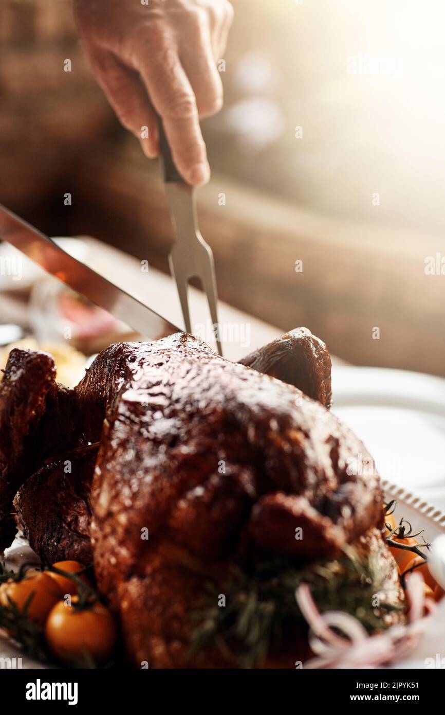 Turkey on male hand hi-res stock photography and images - Alamy