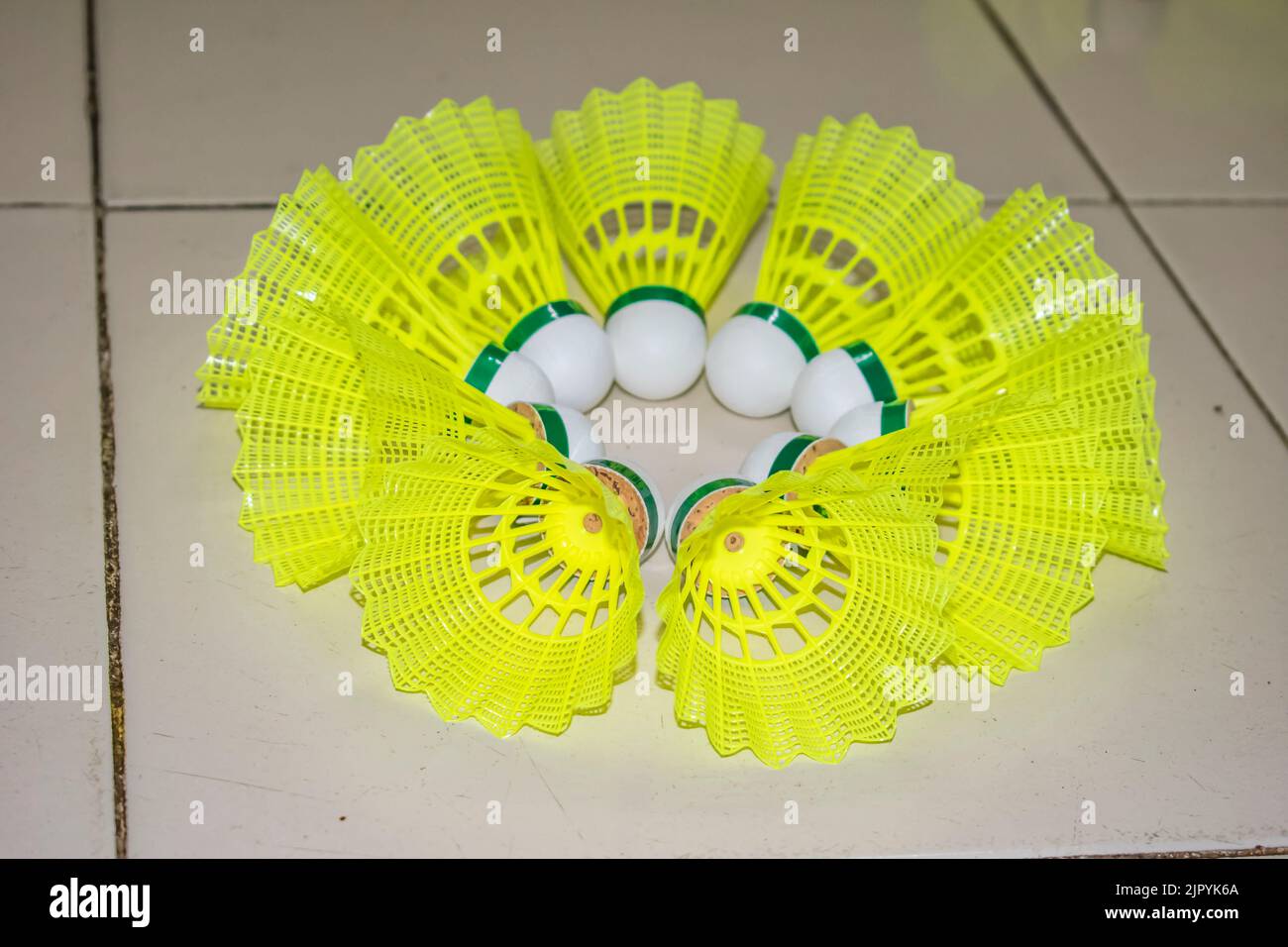 Plastic Badminton Ball,Yellow Ball,On Black Background,Texture Stock ...