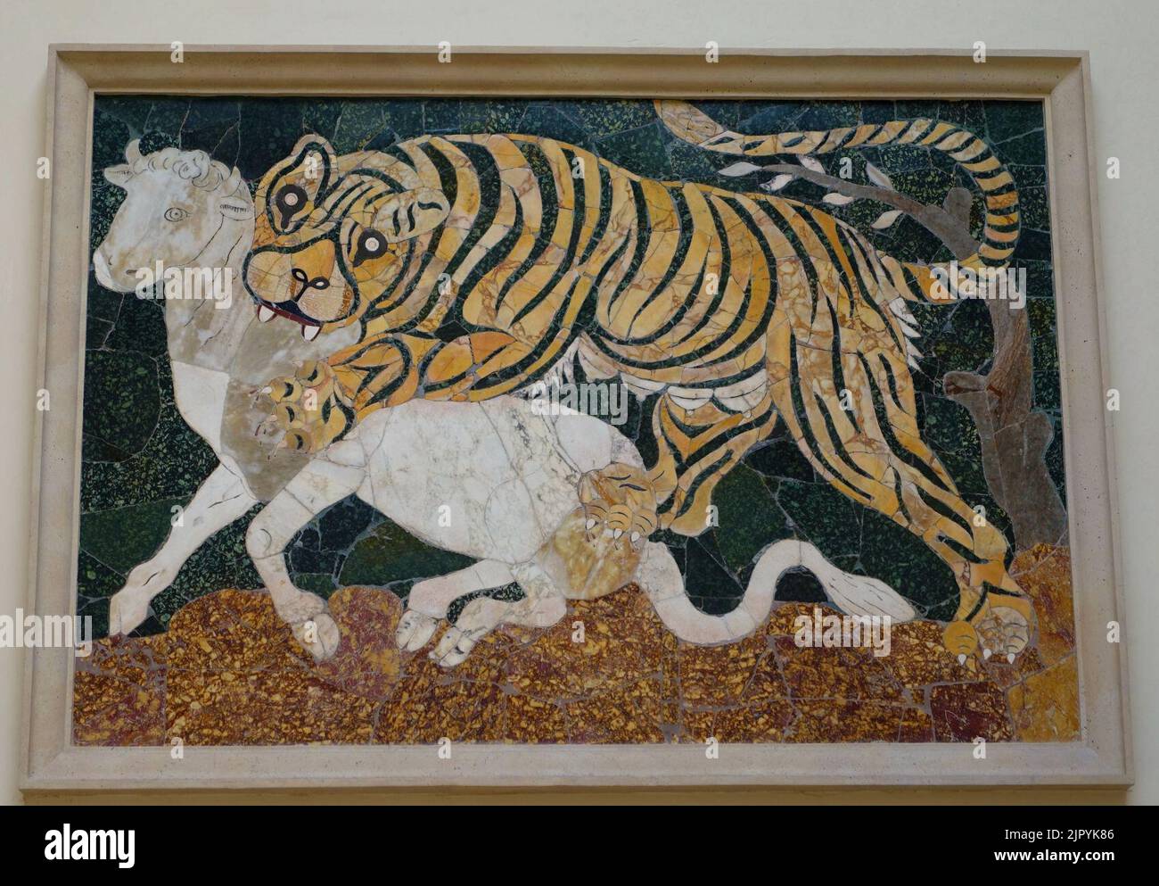 Tigress attacking a calf, S 1226, Roman, Esquiline Hill, Basilica of ...