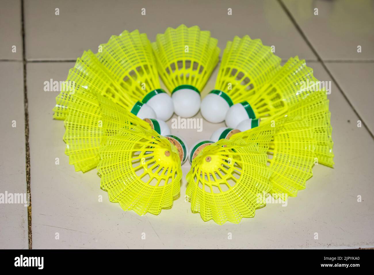 Plastic Badminton Ball,Yellow Ball,On Black Background,Texture Stock ...