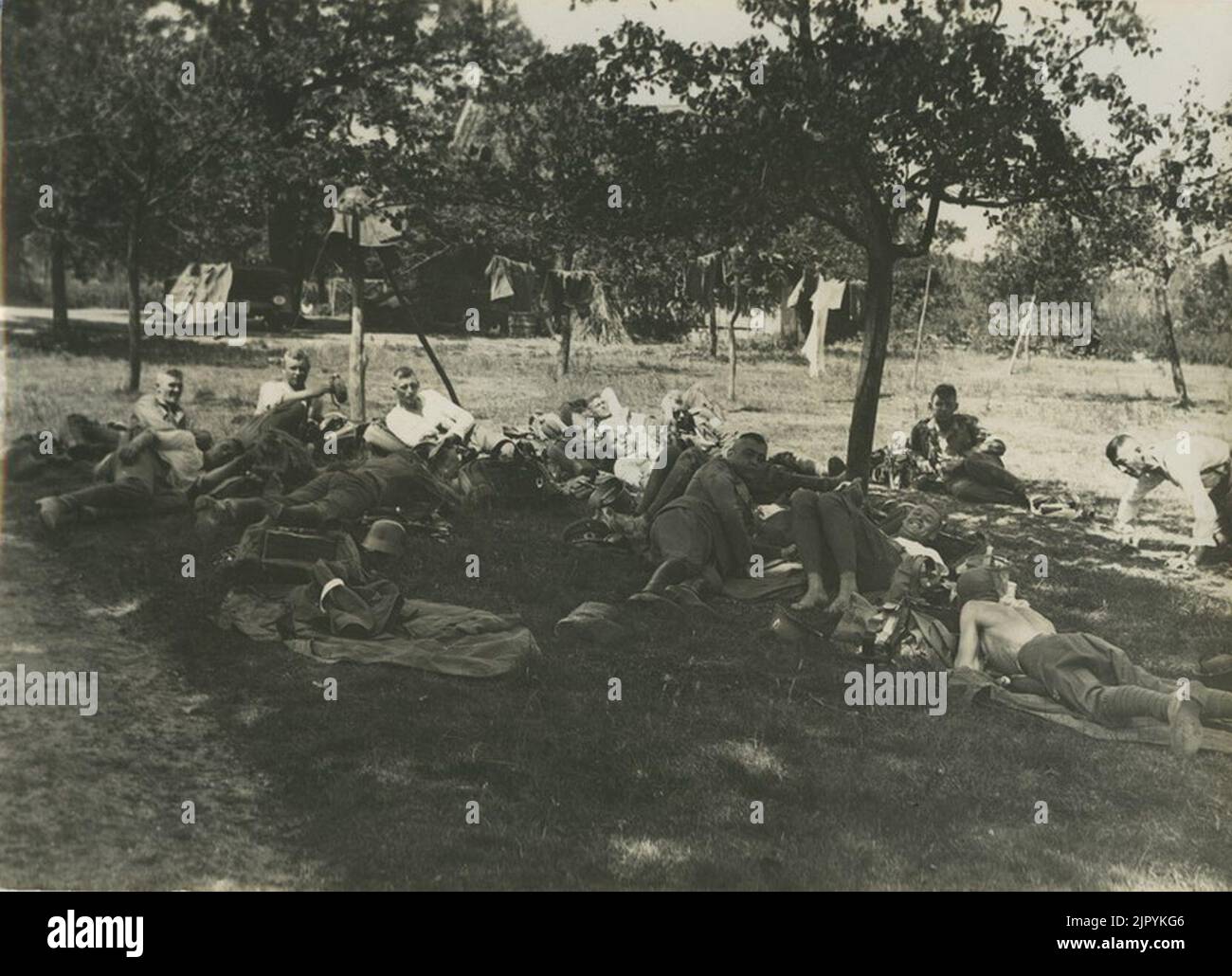 Tijdens de 18e vierdaagse rust een detachement van de Reichswehr ...