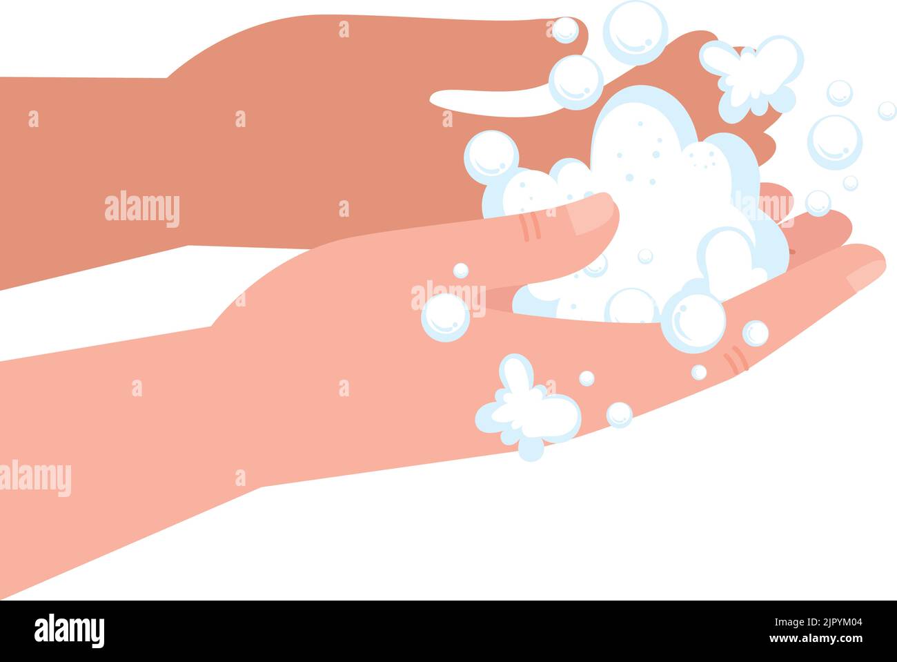 hands human with foam Stock Vector Image & Art - Alamy