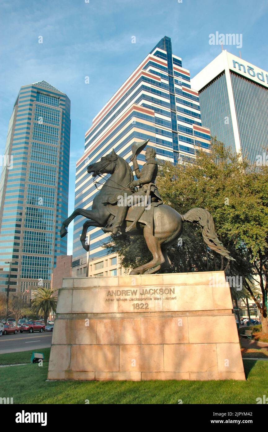 Downtown Jacksonville Florida FL General Andrew Jackson US President ...