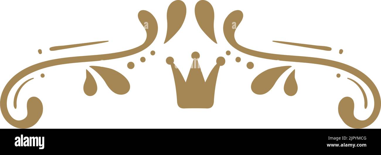golden border with crown Stock Vector Image & Art - Alamy